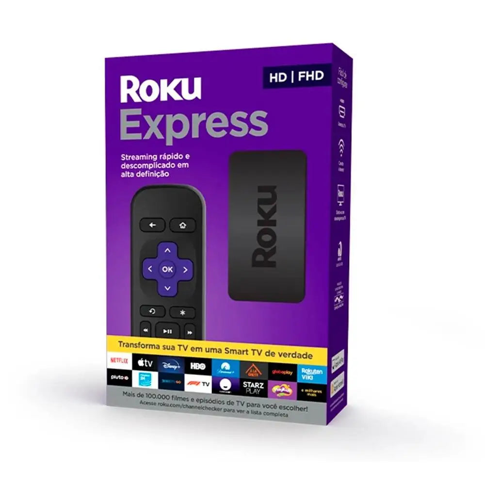 Streaming Roku Express Full HD with Remote Control-3930BR